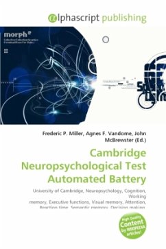 Cambridge Neuropsychological Test Automated Battery - englisches Buch ...