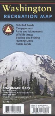 Benchmark Recreation Map Washington von Benchmark - Landkarten bei ...