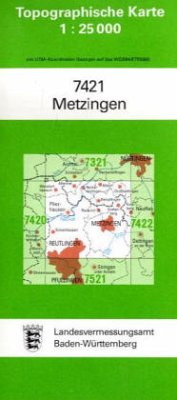 Topographische Karte Baden-Württemberg Metzingen - Landkarten bei ...