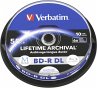 1x10 Verbatim M-Disc BD-R BluRay 50GB 6x Speed Cakebox printable ...