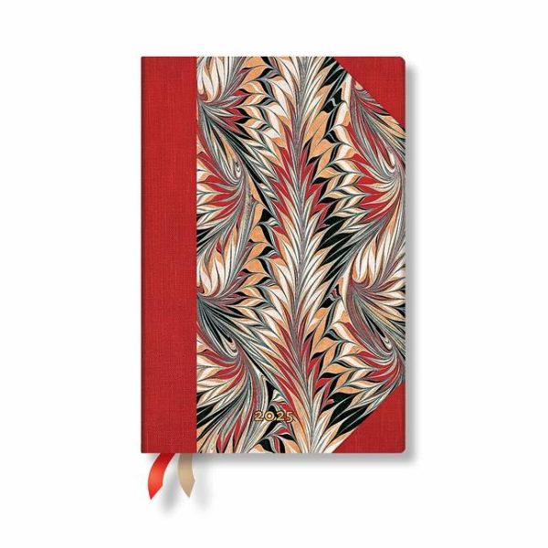 Paperblanks 2025 Weekly Planner Rubedo Cockerell Marbled Paper 12-Month ...