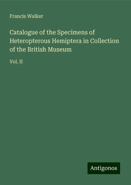 Catalogue of the Specimens of Heteropterous Hemiptera in Collection of ...