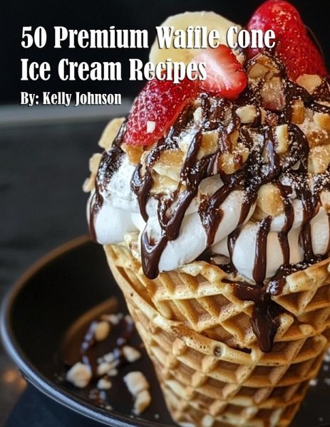 50 Premium Waffle Cone Ice Cream Recipes von Kelly Johnson - englisches Buch - bücher.de
