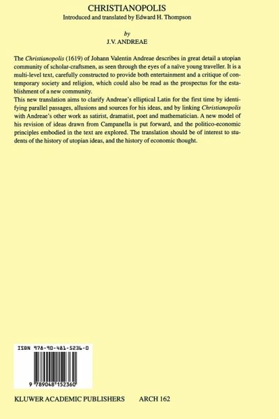 Christianopolis von Johann V. Andreae - englisches Buch - bücher.de