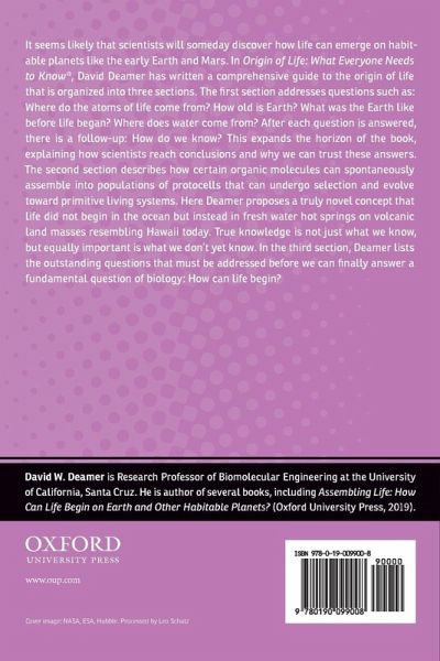Origin of Life von David W. Deamer - englisches Buch - bücher.de