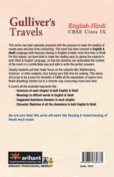 Gulliver's Travels CBSE Class 9th EnglishHindi von Experts Arihant ...
