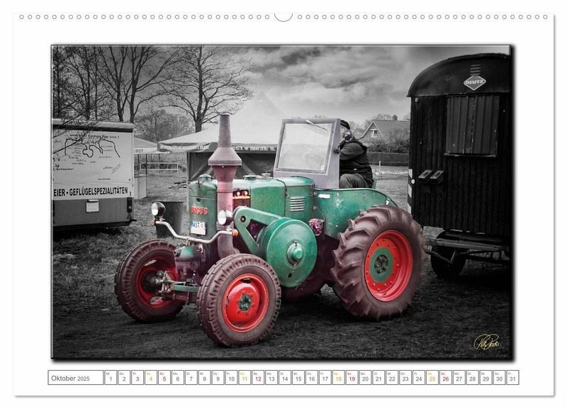 Oldtimer - nostalgische Trecker und Lastwagen (Wandkalender 2025 DIN A2 ...