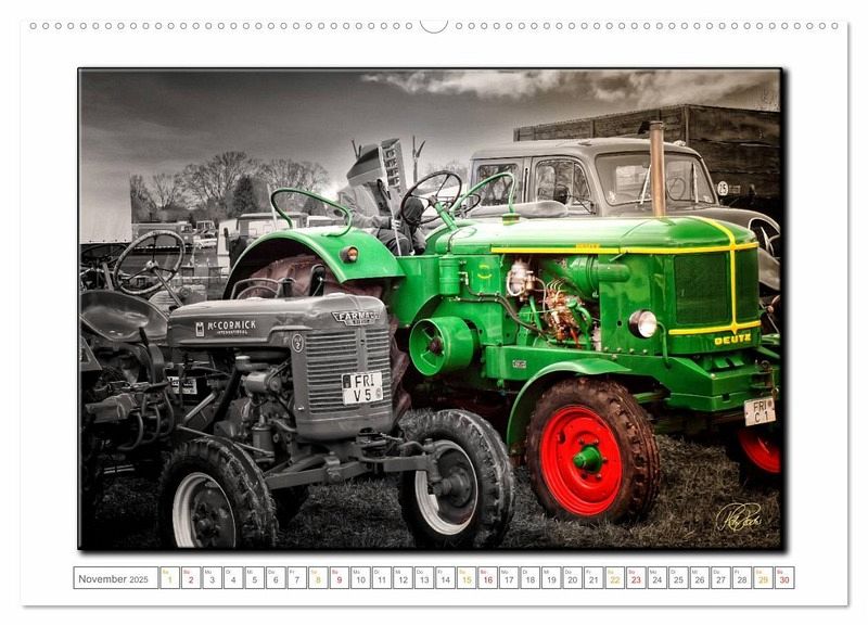 Oldtimer - nostalgische Trecker und Lastwagen (Wandkalender 2025 DIN A2 ...